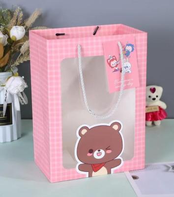Cina Sacchetti regalo in carta personalizzati con finestra in taglio a stampo per imballaggi romantici e festivi in vendita