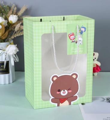 Cina Sacchetti regalo in carta personalizzati con finestra in taglio a stampo per imballaggi romantici e festivi in vendita