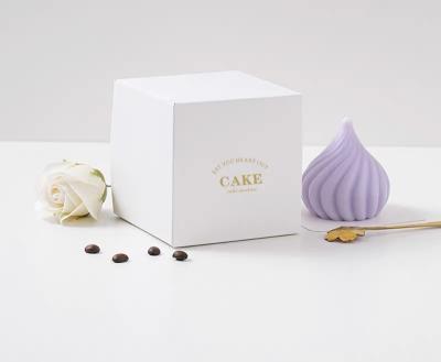 Cina Scatola pieghevole per torte White Square Bakery Robusta ed elegante per la presentazione della torta in vendita