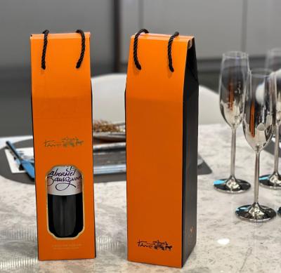 Cina Scatola per imballaggio vino pieghevole ecologica Scatole vuote personalizzate stampate per bottiglia singola e doppia in vendita