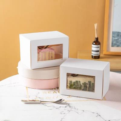 China Baking Square Packaging Box Cake Sushi Biscuit Donut Packaging Box for sale