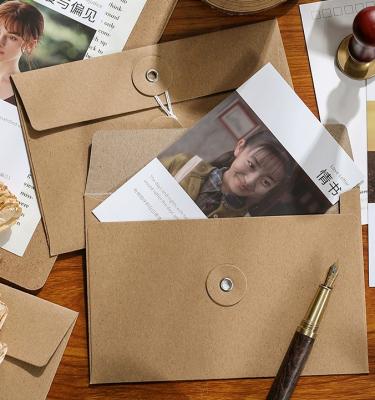 Cina Busta per documenti con cordoncino in carta Kraft Premium, cartella spessa vintage per fatture, carte, cancelleria, sacchetto di carta per riporre oggetti in vendita