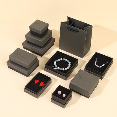 China Customized Logo Jewelry Paper Box With Top And Bottom Cover Design Jewelry Packaging Box for sale