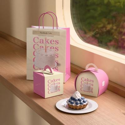 China Customizable Cake Packaging Boxes For Bakery Gifts DIY Logo Printed Tiramisu Dessert Boxes for sale
