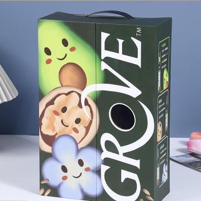 中国 プレミアム フローラルギフトボックスセット パステルピンクブルーイエローリボン 3D花飾り 高級 空きパッケージ 香水 宝石 結婚祝い 販売のため