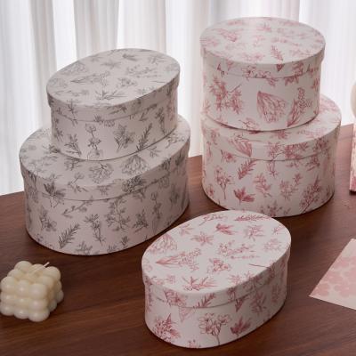 China Souvenir Gift Box Oval Box Baking Packaging Candy Tiramisu Packaging Box Party Event Gift Box for sale