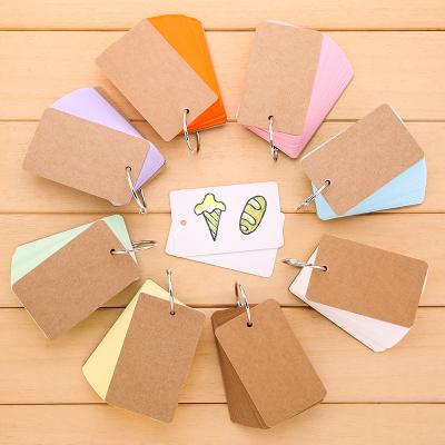 China DIY English Vocabulary Flashcards Set with Metal Rings for sale