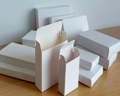 China White Double Tuck End Folding Paper Boxes for Cosmetic Packaging for sale