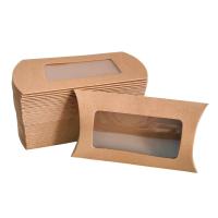 Quality Kraft Black White Pillow Window Gift Box Set for Candy Packaging for sale