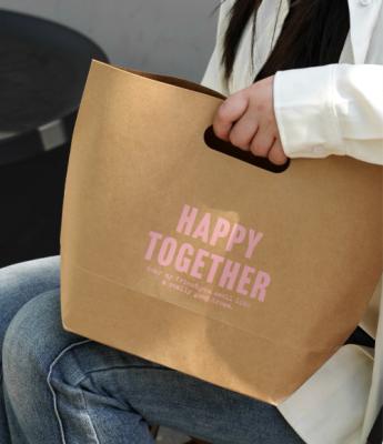 China Custom Printed Vintage Kraft Paper Gift Bag Eco Friendly Bulk for sale
