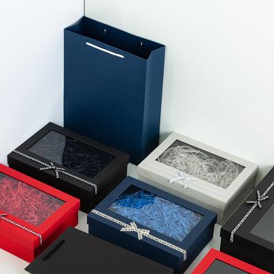 China Luxury Window Gift Box with Ribbon - Custom Rigid Packaging for sale