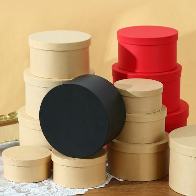 China Custom Round Kraft Paper Gift Box for Cosmetics Packaging for sale