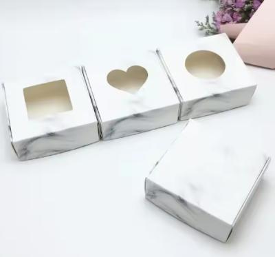China Eco-Friendly Kraft Soap Boxes with Clear or Heart-Shaped Windows for sale