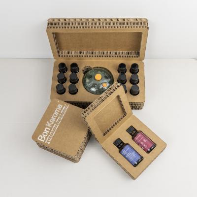 China Custom Honeycomb Cardboard Cosmetic Packaging Box with Logo Printing for sale