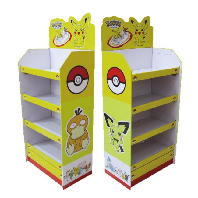 Supermarket paper display rack in use