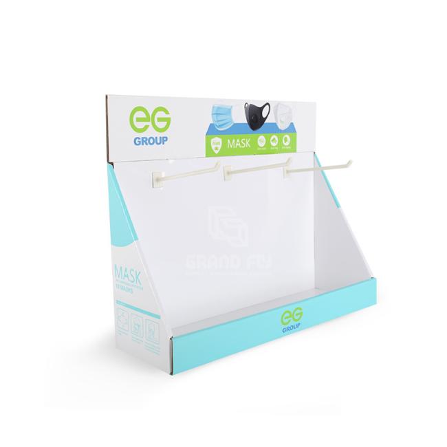 Supermarket product display boxes in use