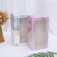 China Corrugated Package Colorful Transparent Foldable Gift Boxes Flip Top Window Logo Cake Boxes for sale
