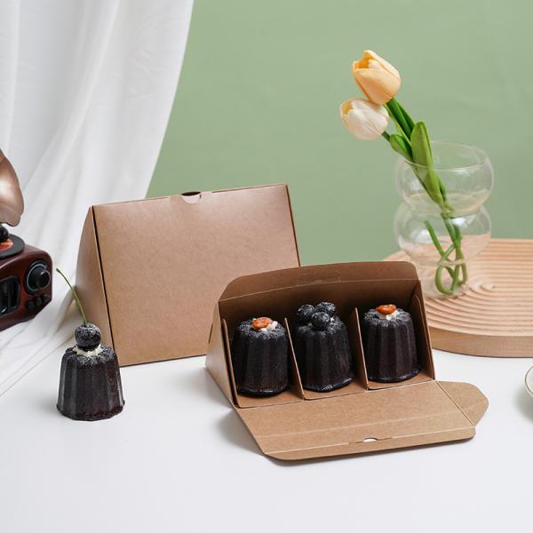 Quality Triangular Kraft Paper Cake Sandwich Packaging Box Folding Packaging Box for sale
