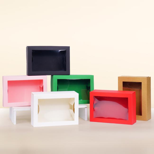 Transparent window paper box product example