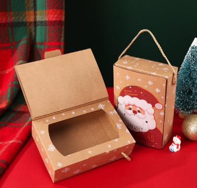 China Magic Flame Christmas Card Box Interactive Burning Greeting Card With Candy Storage Kraft Paper Gift Set for sale