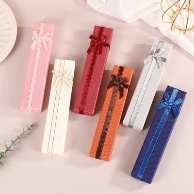 China Hairpin Gift Box Necklace Bracelet Jewelry Packaging Box Birthday Gift Creative Bow Gift Box for sale