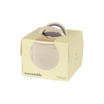 China 4 - Inch Handheld Cake Packaging Box Ideal For Birthday Cakes Small Pastries And Mousse for sale