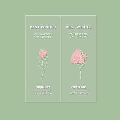 China Transparent Rectangular Sealing Stickers"OPEN ME" & "THANK YOU" Custom Adhesive Labels for sale