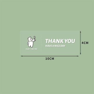 China Transparent Rectangular Sealing Stickers"OPEN ME" & "THANK YOU" Custom Adhesive Labels for sale