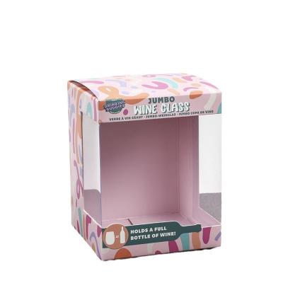 China Gift Box Pink Corrugated Window Packaging Fun Party Presentation Box for sale