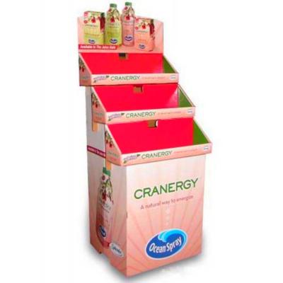 China Cosmetic And Daily Necessities Paper Shelves, Food And Beverage Corrugated Paper Display Racks for sale