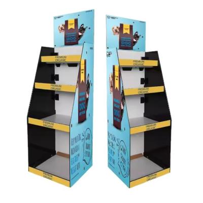 China Custom Corrugated Paper Display Cabinet Snack Paper Shelf Environmentally Friendly Display for sale