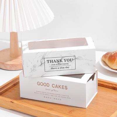 Китай Коробка для швейцарского рулета с прозрачным выдвижным ящиком, упаковка для длинного торта, контейнер для выпечки продается