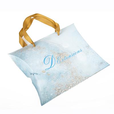 China Packaging Pillow Box Customizable Paper Box With Handle Color Box Takeaway Airplane Box With Logo Printing for sale