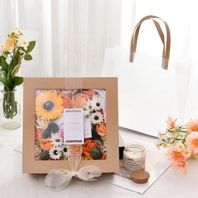 China PVC Window Gift Box Premium Scarf Mug Packaging Christmas Birthday Souvenir Box Multi Direction Design for sale