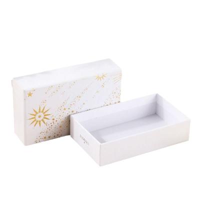 China Cosmetic Drawer Box Premium Skincare Gift Packaging Heaven Earth Lid Design Gold Foil Stamping Custom Printed Luxury Presentation Box for sale