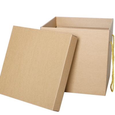 China Kraft Paper Square Packaging Box Christmas Snack Basketball Gift Box Cardboard Birthday DIY Gift Box for sale
