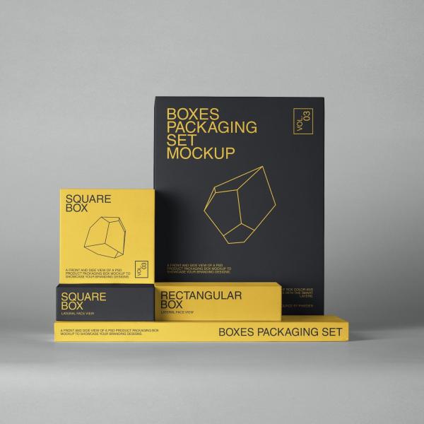 Quality Custom Print Packaging Collection Premium Color White Cardboard Gift Boxes Floral Pattern Design Professional Mockup Display Multi Style Luxury Product Packaging for sale