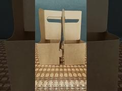 Kraft White Corrugated Handheld Cup Carrier Corrugated Packaging for Cups and Flower