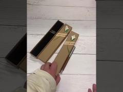 Boîte cadeau à stylo en papier Kraft Couvercle écologique et emballage de base pour cadeaux de bureau