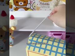 Dog Themed Pastel Gift Box with Handle for Cookies Scones