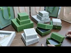 Vintage Textured Jewelry Box Set Premium Embossed Metal Drawer Hinged Cases Luxury Ring Earring