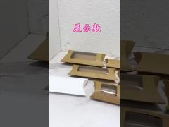 Creative Pillow Shaped Kraft Paper Boxes with Window Candy Packaging