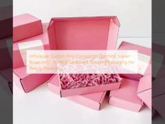 Custom Pink Corrugated Cosmetic Mailer Boxes for Beauty Products