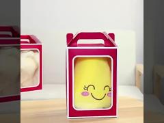 Windowed Foldable Gift Box Transparent Packaging Handheld Box For Dolls Flowers And Gifts