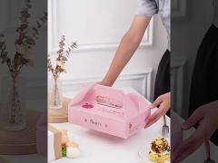 Bakery Box Packaging Pink Cream French Pastry Boxes Premium Bakery Gift Boxes