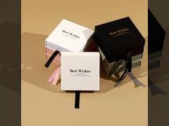 PE Suspensión Caja de joyería Premium Display flotante Embalaje Película transparente Ventana Logotipo personalizado