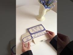 Blue Cookie Box New Luxury Biscuit Packaging Long Bar Design Chinese Western Fusion Aesthetic