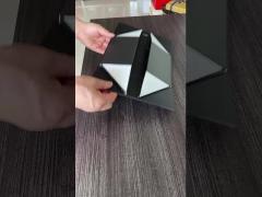 Large Black Foldable Flip-Top Gift Box – One-Piece Rigid Paper Box For Premium Gifting & Branded Pac