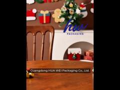 christmas cottage muffin box set double layer cupcake packaging transparent window display