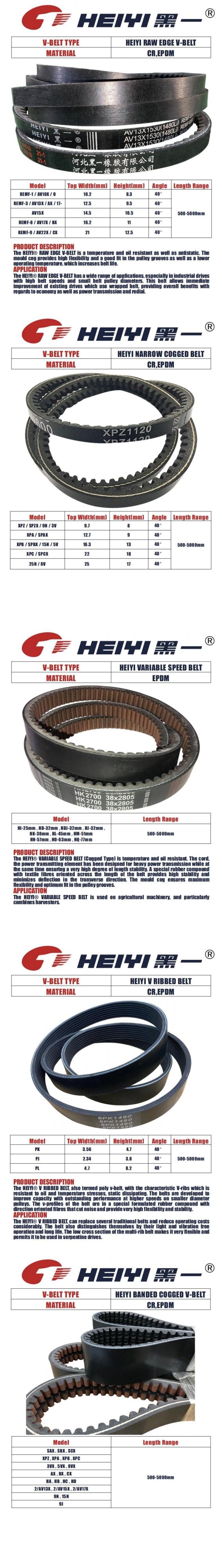 EPDM Cogged V Belt/ V-Belt Driven for Air Piston Compressor